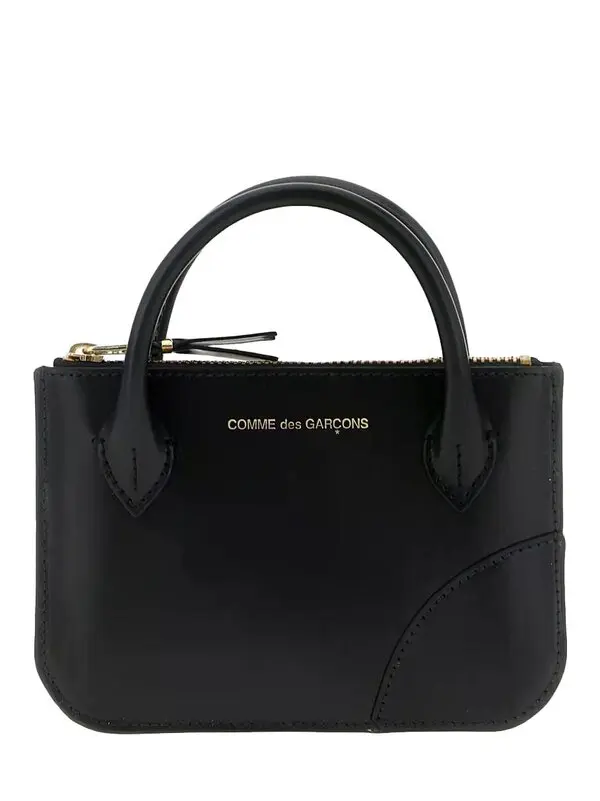 Comme Des Garçons Handles Line Logo Mini Bag - Black