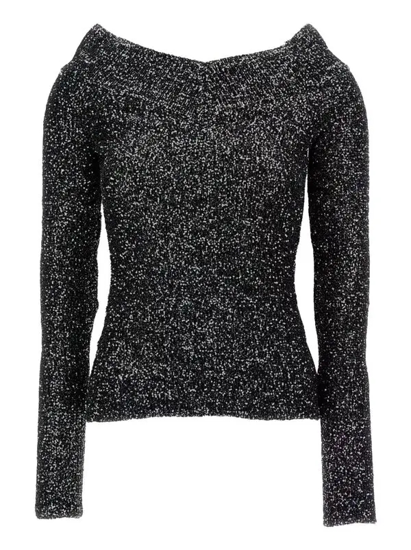 Stella McCartney Sequin Embellished Long-sleeve Sweater - Black