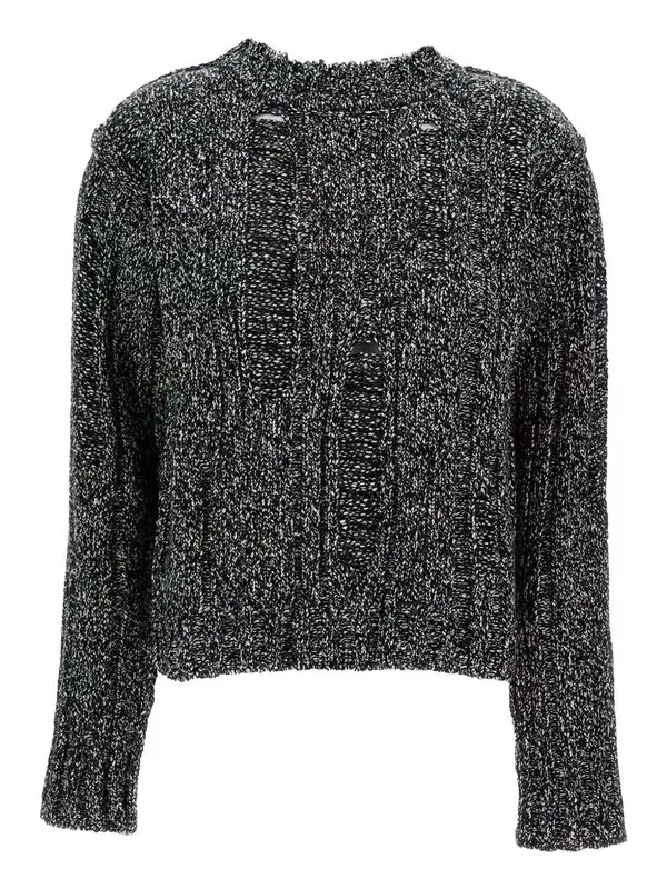 DURAZZI MILANO Cable-knit Distressed Sweater - Grey