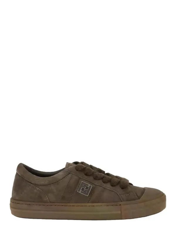 Fendi Domino Logo Trainers - Brown