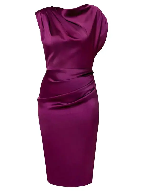 AMALIN Josephine Draped Dress - Purple