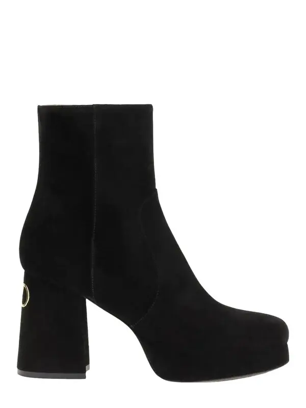 Valentino Garavani 95mm Platform Logo Heel Boots - Black