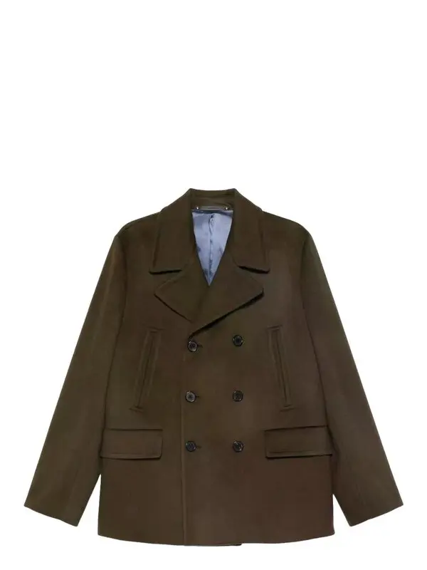 Paul Smith Double-breasted Wool-cashmere Coat - Green