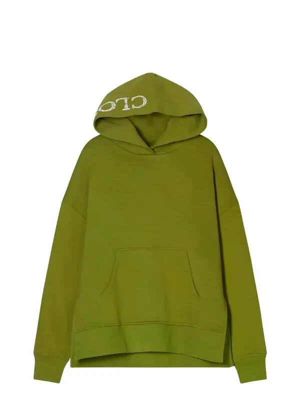 Closed Logo-embroidered Cotton Hoodie - Green