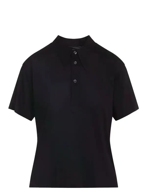 MAISON MARGIELA Buttoned-collar Polo Shirt - Black
