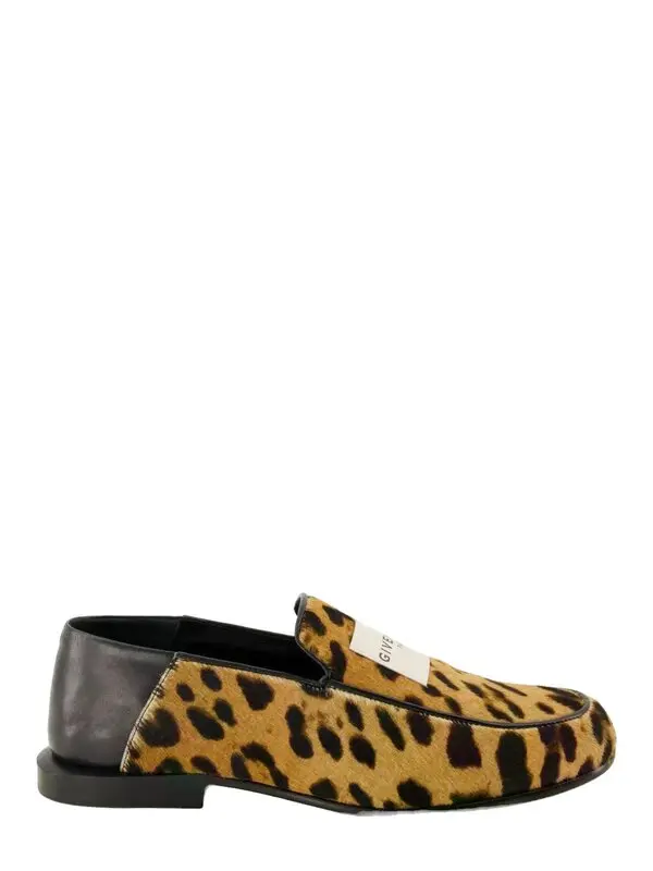 Givenchy Leopard-print Leather Loafers - Black