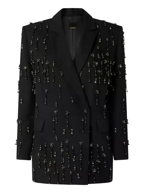 Pinko Pallauovo Double-breasted Blazer - Black