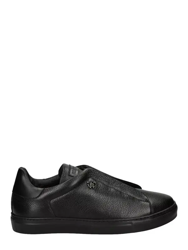 Roberto Cavalli Logo-plaque Sneakers - Black