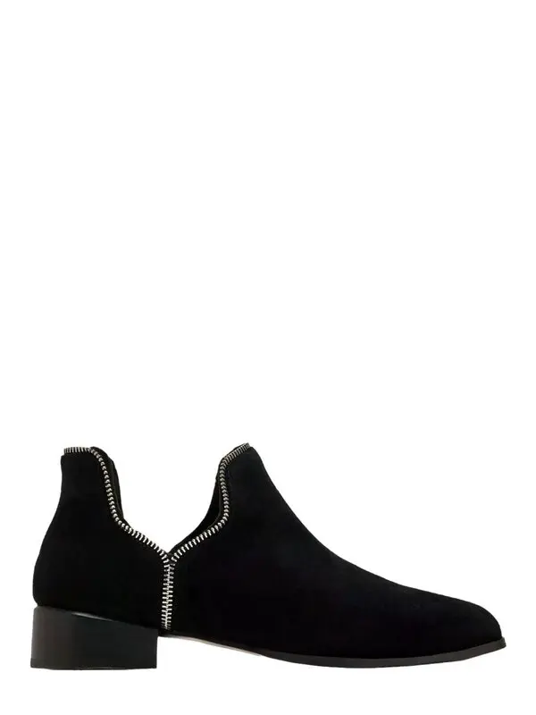 Senso Zip-detail Suede Boots - Black