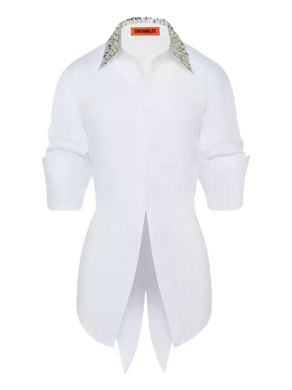 SIMONMILLER Embellished Tie Loch Shirt - White