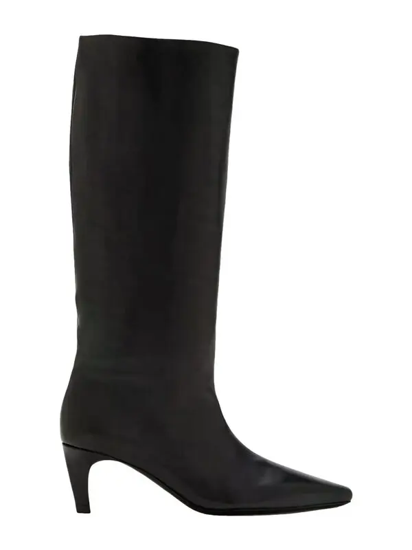 JUDE 60mm Cave Leather Boots - Black