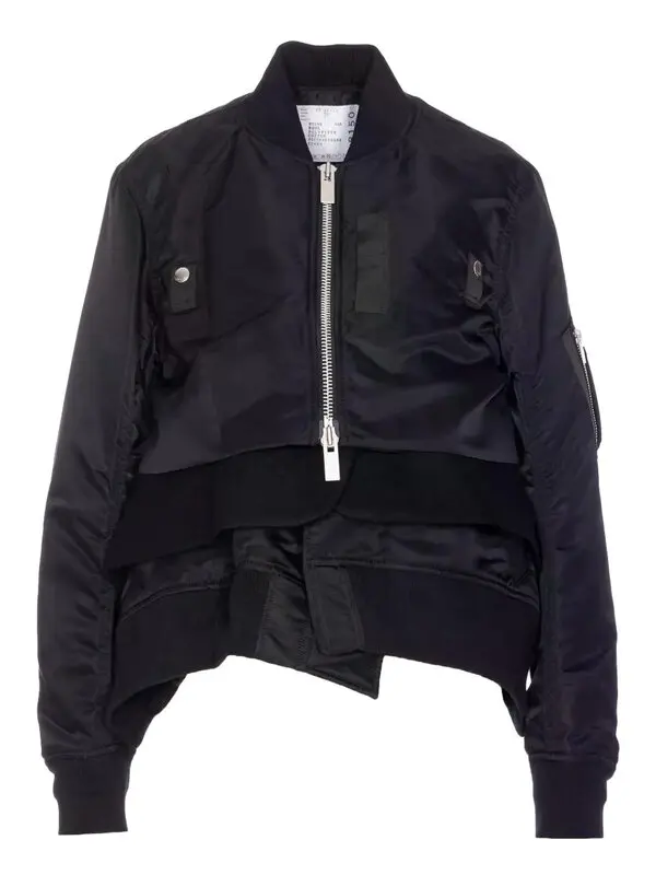 Sacai Zip-up Bomber Jacket - Black