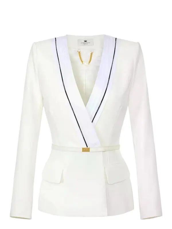 Elisabetta Franchi Flap-pocket Jacket - White