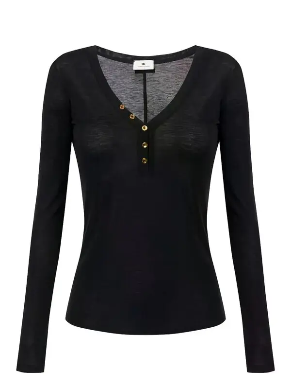 Elisabetta Franchi V-neck Top - Black