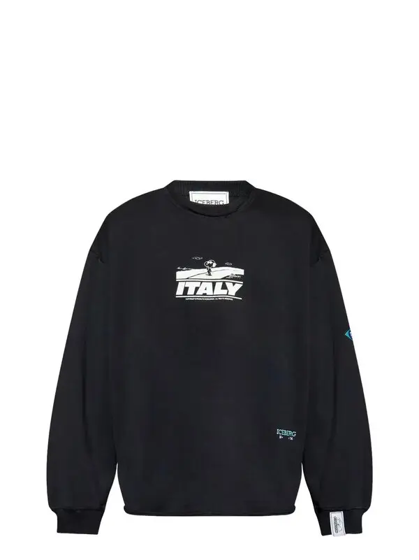Iceberg X Peanuts Crew-neck Sweatshirt - Black