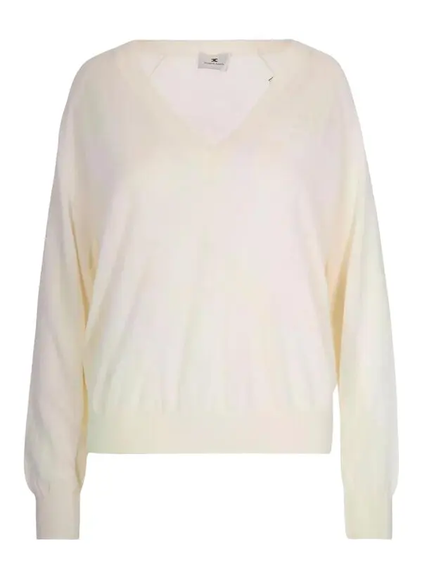 Elisabetta Franchi V-neck Sweater - White