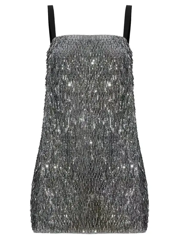 Dolce & Gabbana Beaded Strap Dress - Grey