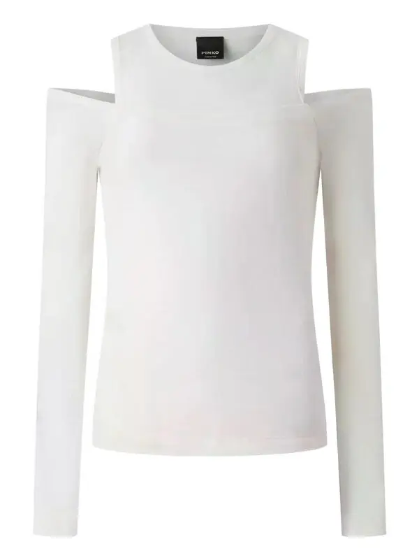 Pinko Guadalupe Cold-shoulder Sweater - White