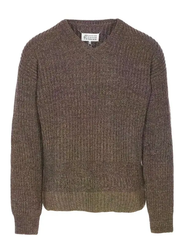 MAISON MARGIELA Four-stitch Logo Sweater - Brown