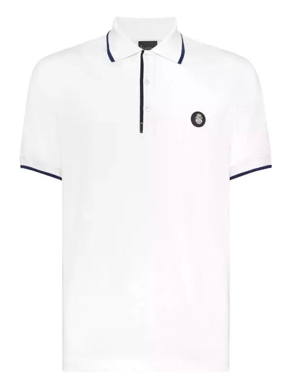 BILLIONAIRE Contrasting-trim Polo Shirt - White