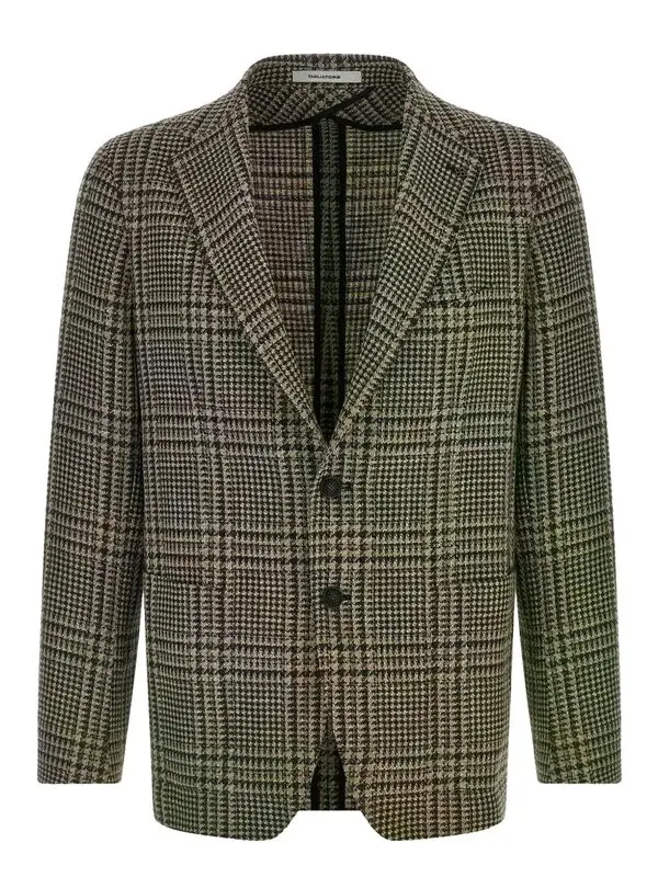 Tagliatore Houndstooth Blazer - Brown