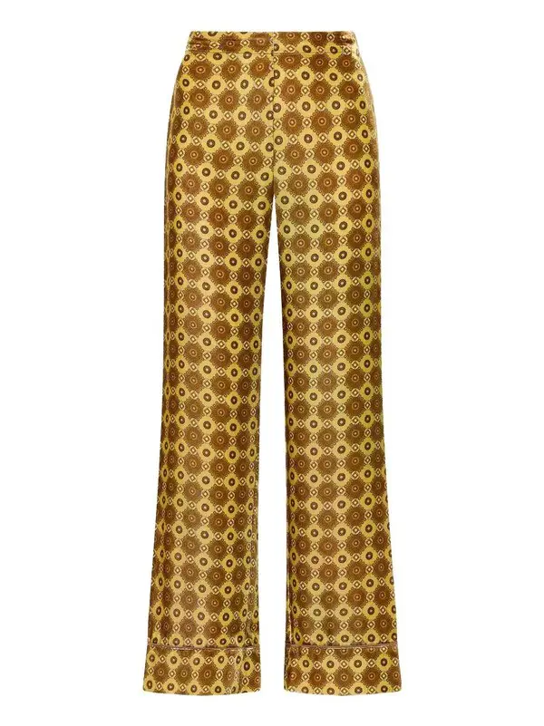 Malìparmi Patterned Trousers - Yellow