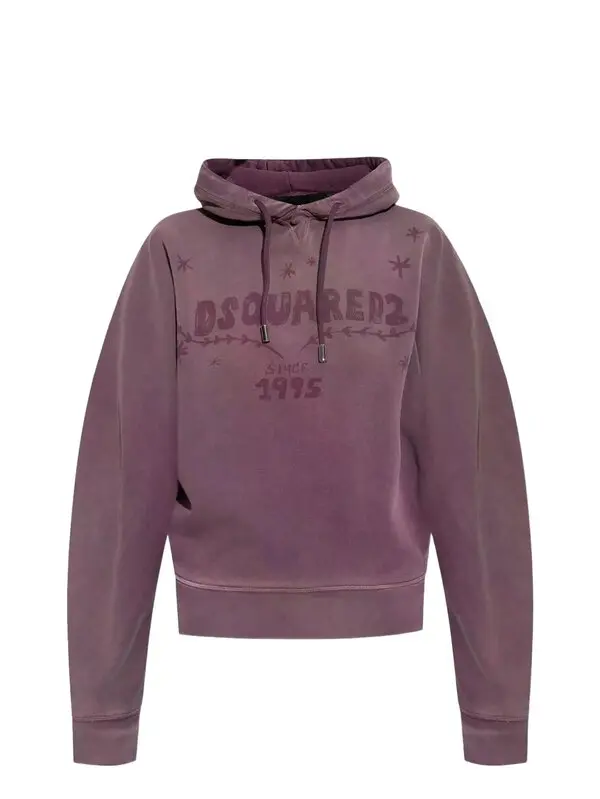 Dsquared2 Logo Hooded Knitwear - Purple