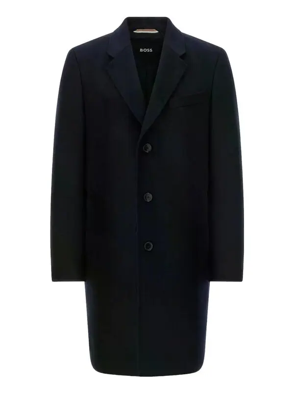 BOSS Single-breasted Coat - Blue