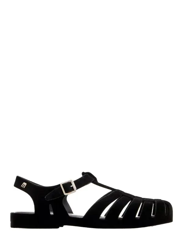 Melissa Possession Velvet Sandals - Black