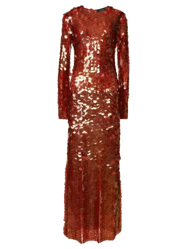 Fabiana Filippi Sequin-embellished Maxi Dress - Red