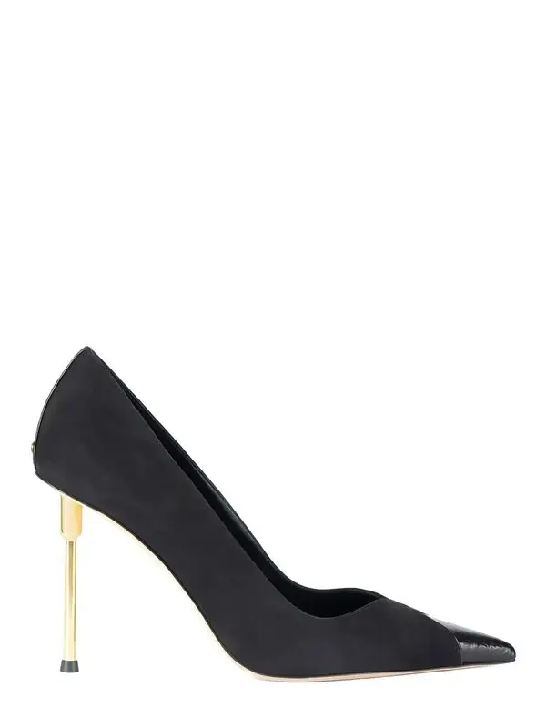 Elisabetta Franchi 100mm Sculpted Heel Leather Pumps - Black