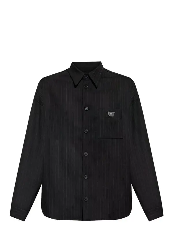 MISBHV Pinstriped Overshirt - Black
