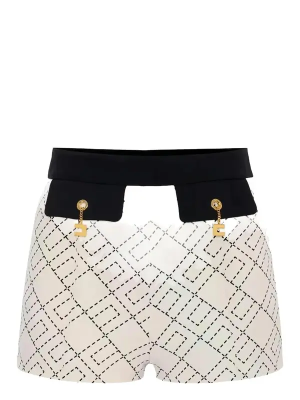 Elisabetta Franchi Charm-print Shorts - Neutrals