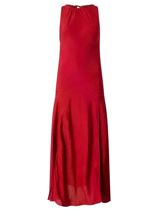 Pinko Tie-neck Sleeveless Maxi Dress - Red