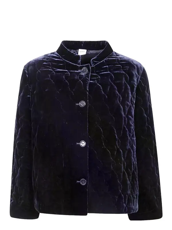 Aspesi Quilted Buttoned Jacket - Blue