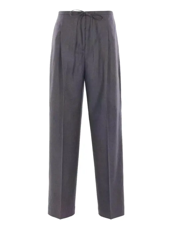 RÓHE Drawstring-waist Pleated Trousers - Grey