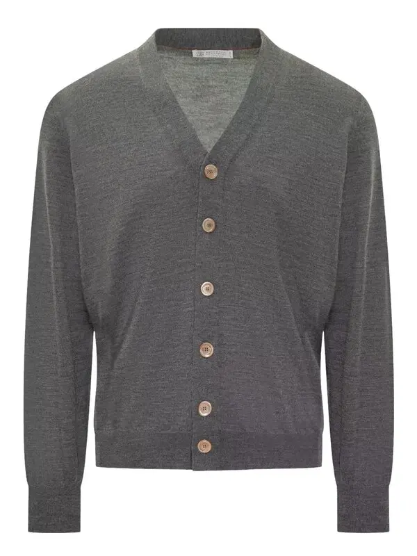 Brunello Cucinelli V-neck Cardigan - Grey