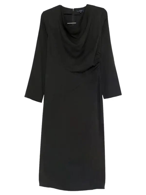 Soeur Faustine Draped Dress - Black