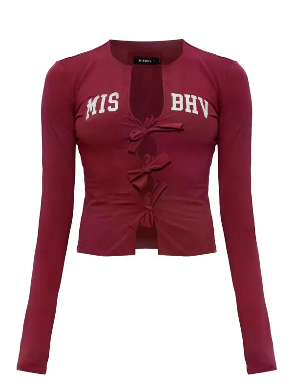 MISBHV Bow-detail Blouse - Red