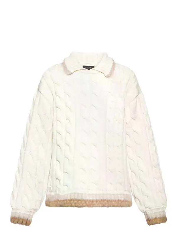 Lacoste Cable-knit Sweater - White