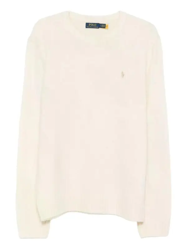 Ralph Lauren Logo-embroidered Crew-neck Sweater - White
