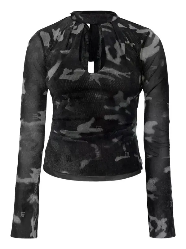 MISBHV Camouflage-print Blouse - Black