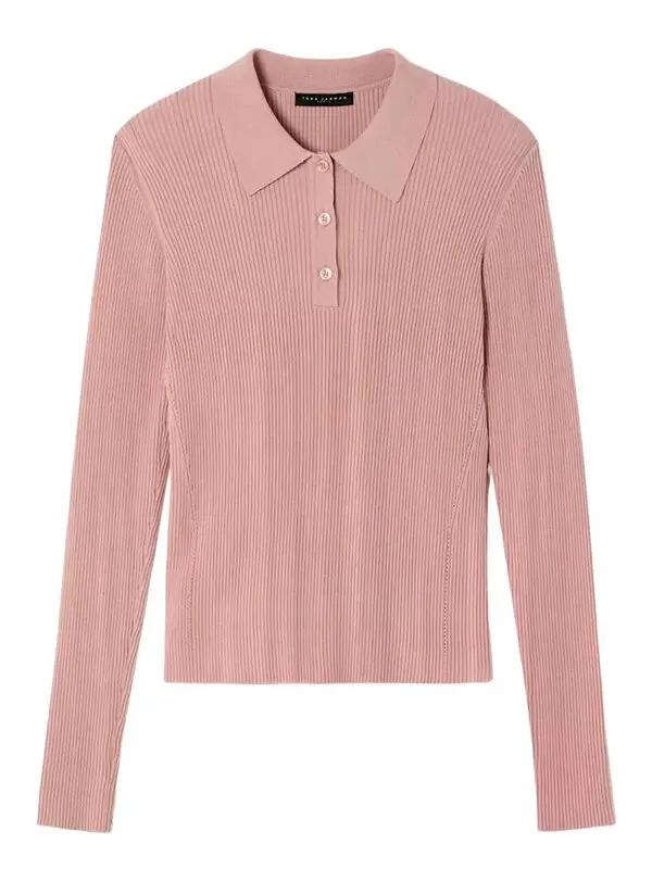 Tara Jarmon Priscilla Polo Top - Pink