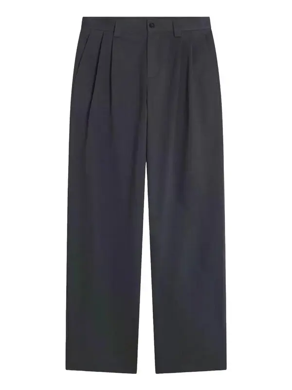 Maison Kitsuné Pleated Tailored Trousers - Grey