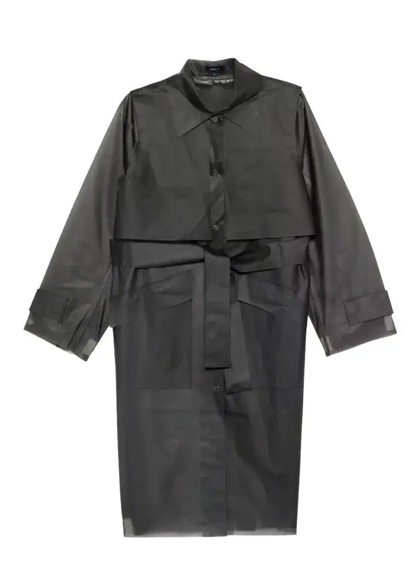 Soeur Belted Trench Coat - Black