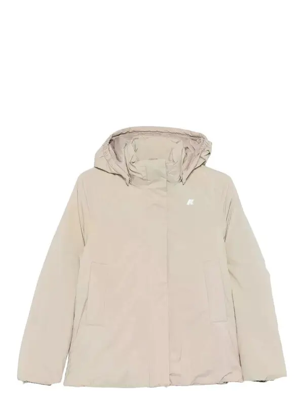 K-WAY Hooded Padded Jacket - Neutrals