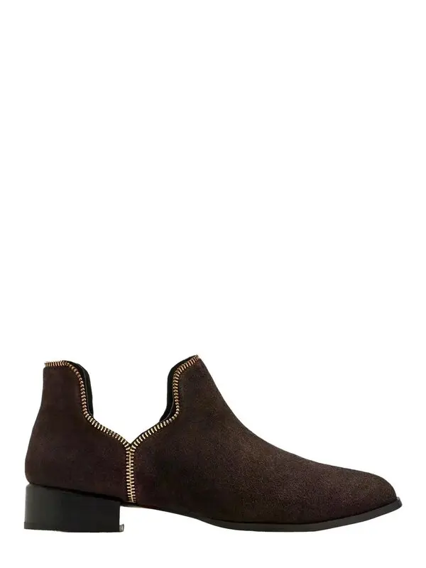 Senso Zip-detail Suede Boots - Brown