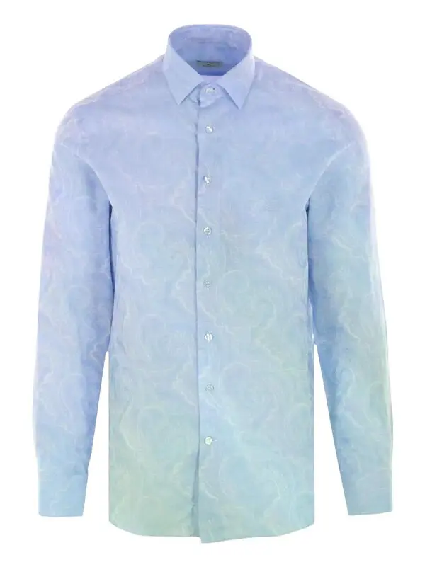 Etro Paisley-jacquard Shirt - Blue
