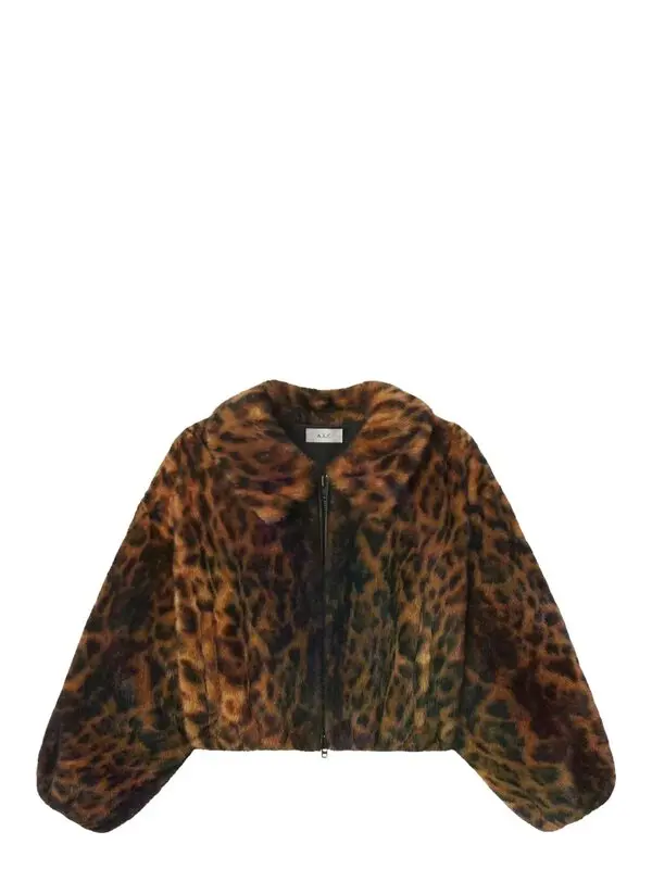 A.L.C. Esme Animal-print Cropped Jacket - Brown