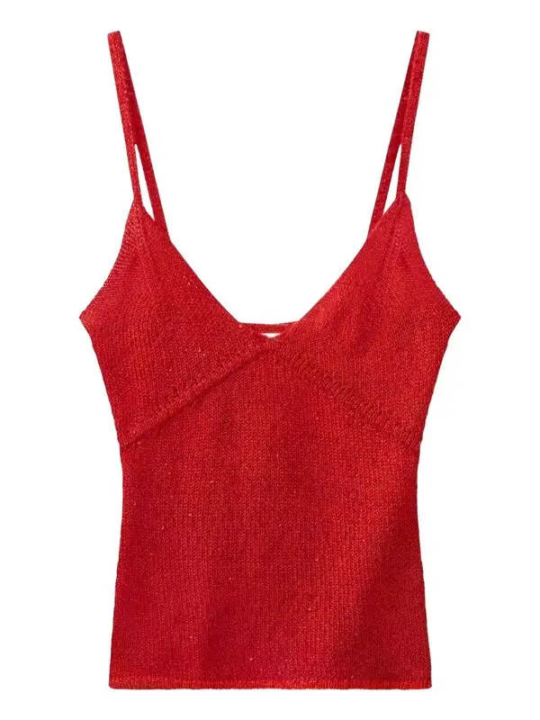 ASTA RESORT Carolina V-neck Top - Red